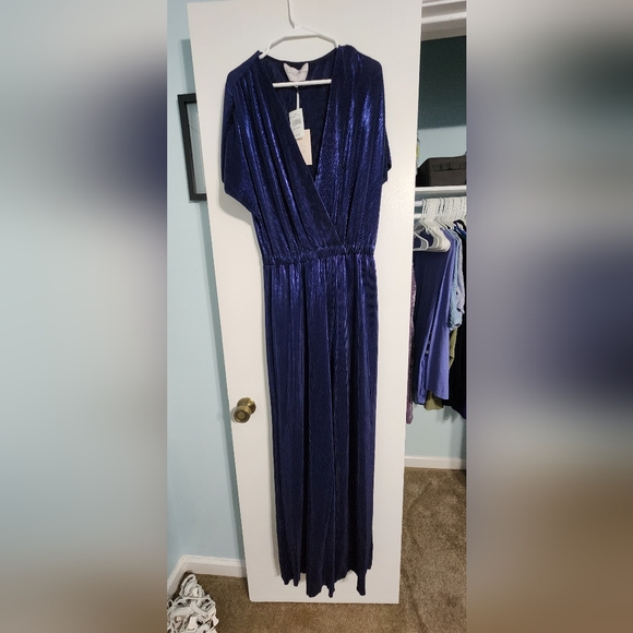 Charles Henry | Pants & Jumpsuits | Metallic Blue Jumper | Poshmark